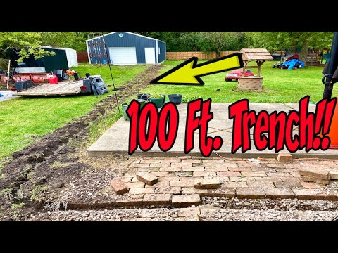 How I dug my trench to add electricity to my pole barn! Works for sheds, pole lights, etc...