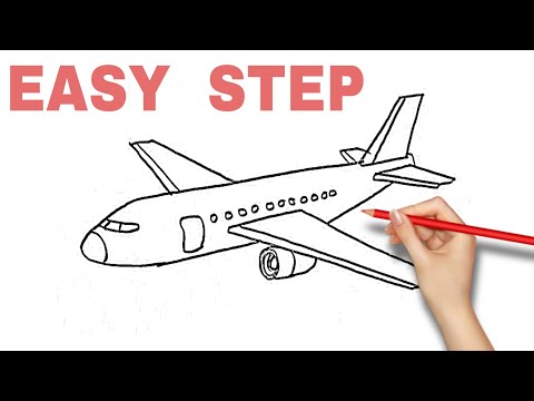 How to draw Aeroplane Drawing step by step