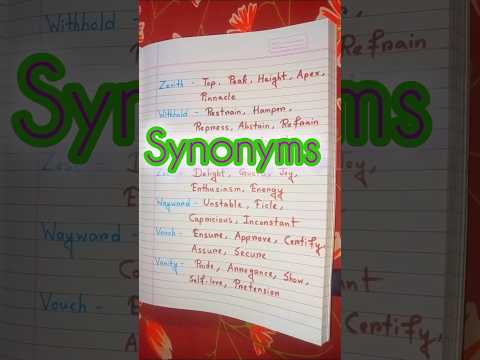 Synonyms ✌✌#shorts #shortvideo#senselifestyle #ytshorts