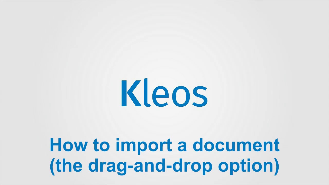 How to import a document