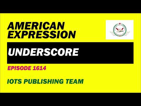 American Expression E1614 Underscore