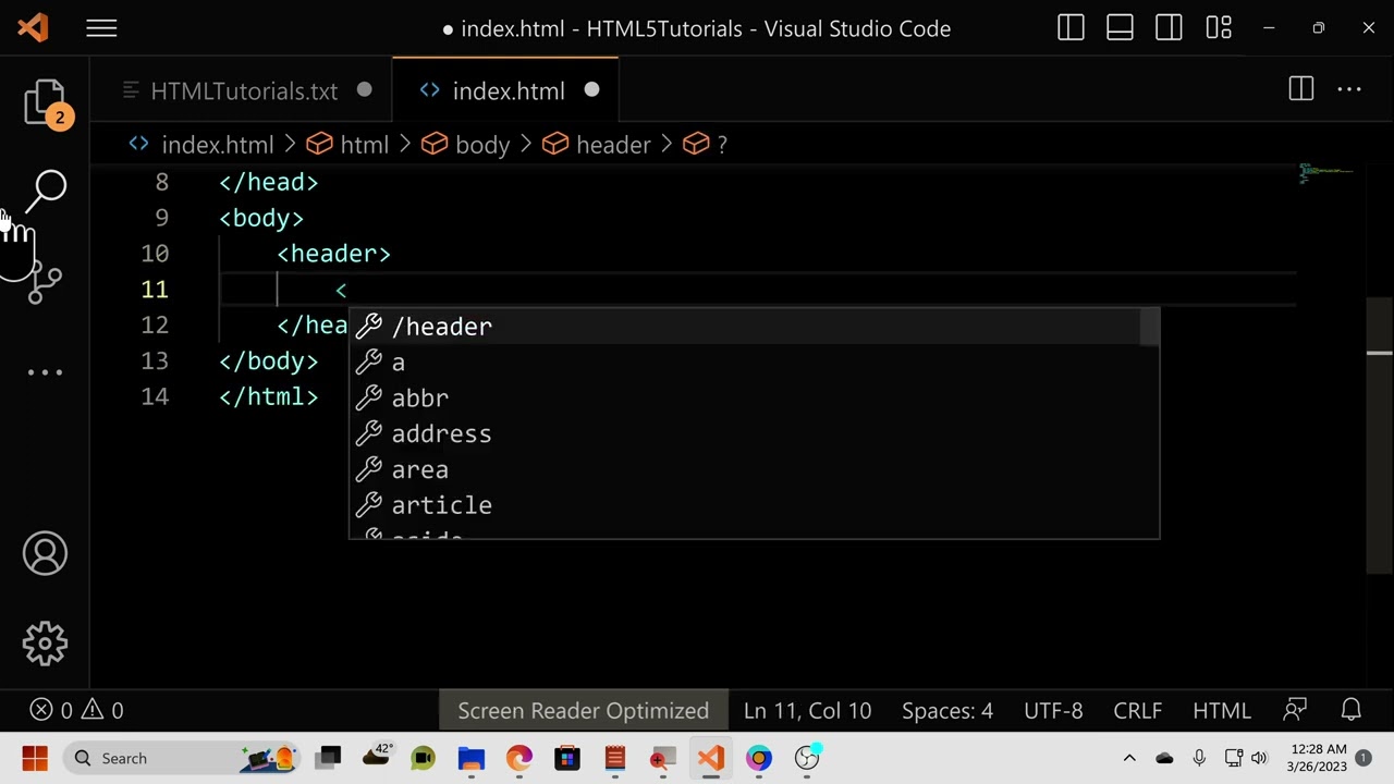 HTML5 - 10 -  The header,footer, aside, article, section, and nav Elements