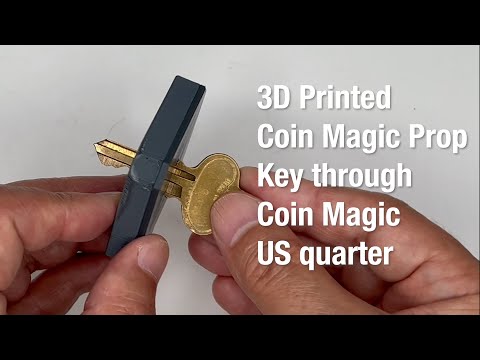 🪙 Coin Magic Prop - Key through Coin: US quarter・Free 3D File for ・Cults