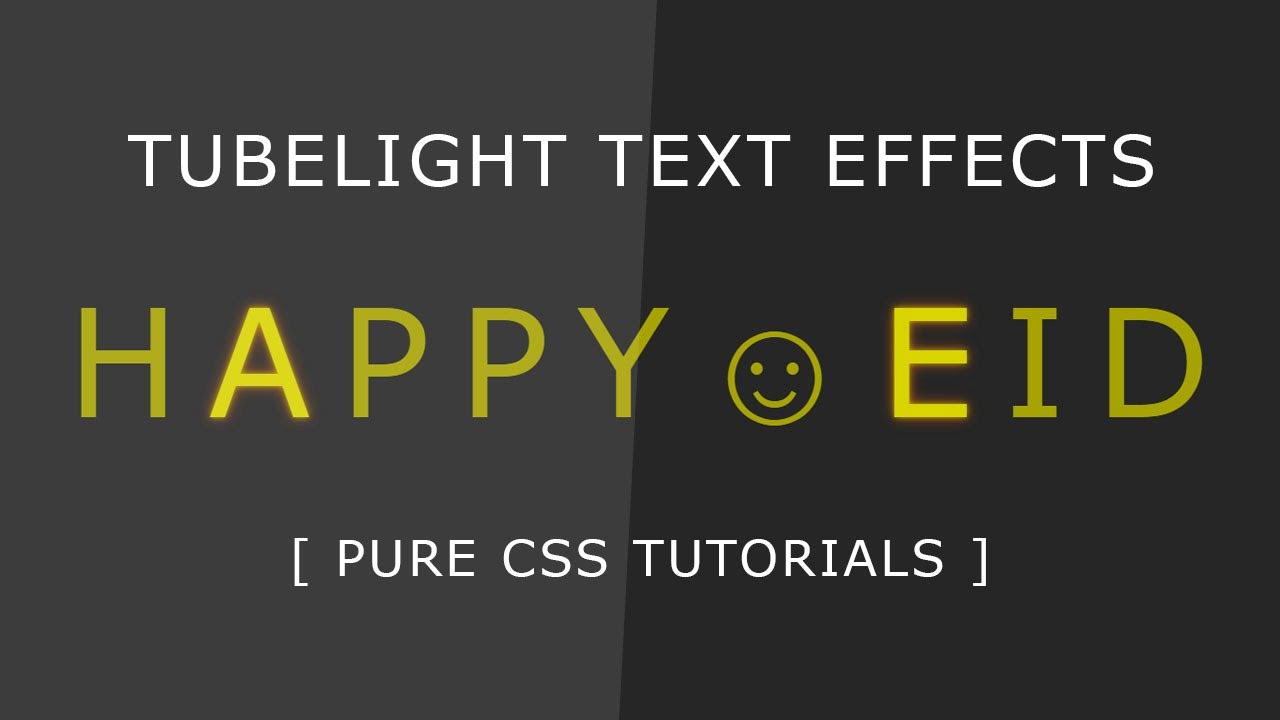 Css Tubelight Text Effect - Html Css Blinking Text Animation - Pure CSS Tutorials