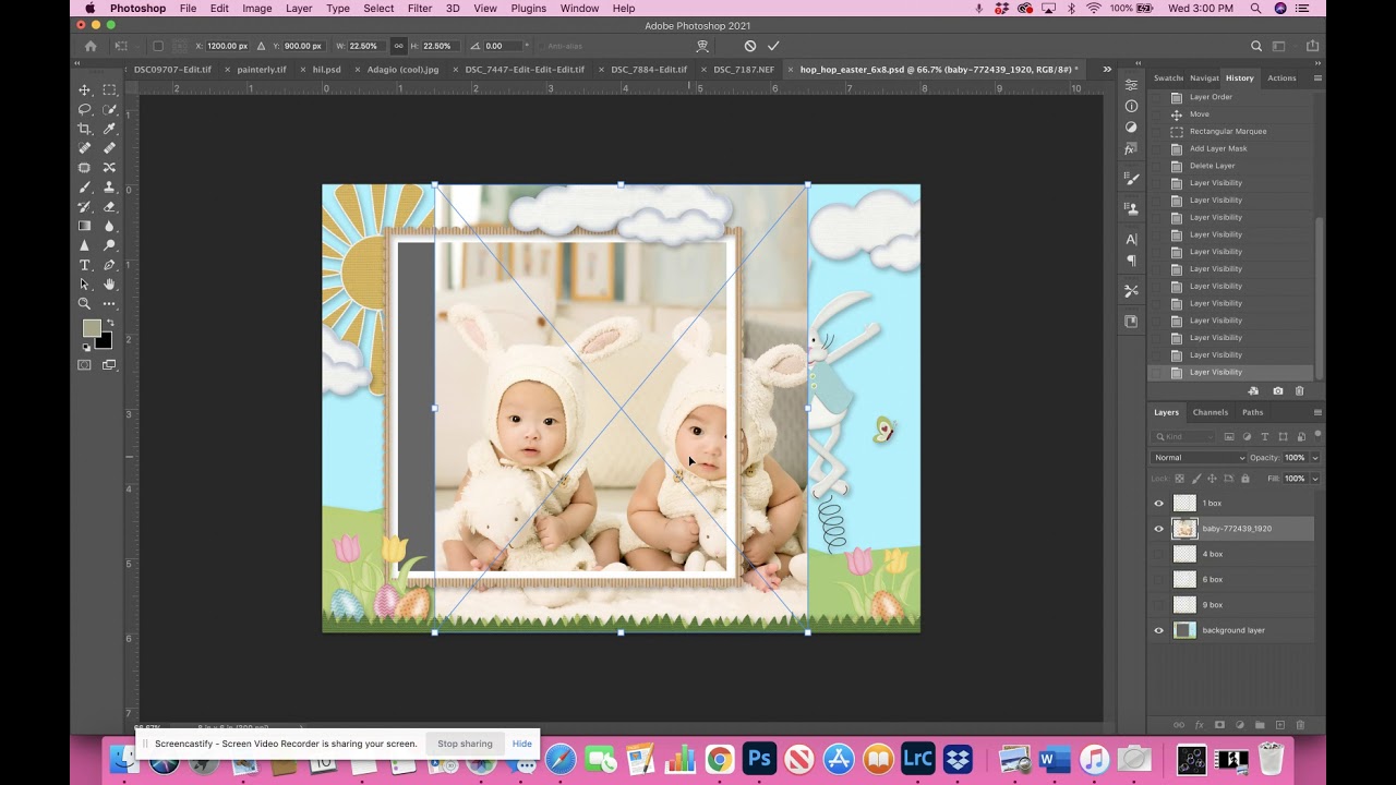 Easter Photoshop Template Tutorial