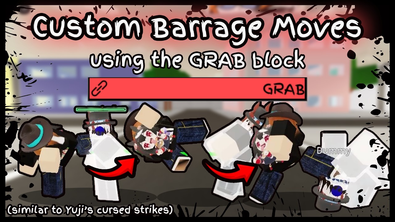 Make Custom Barrage Moves using the GRAB Block! | JJS Skill Builder