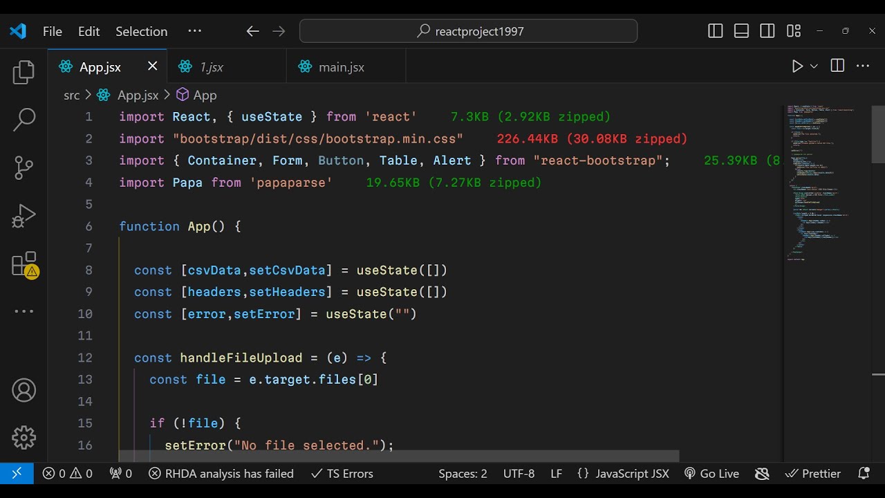 Build a React.js PapaParse Project to Parse and Render CSV Files in Browser Using Javascript