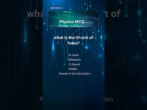 what is the SI unit of force? #neetphysics #education #ytshorts