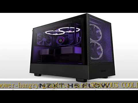 NZXT H5 Flow Compact ATX Mid-Tower PC Gaming Case – High Airflow Perforated Front Panel – Tempered