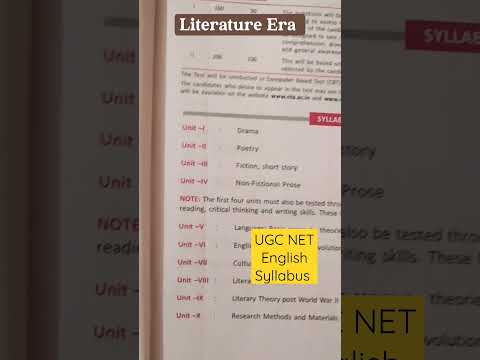 UGC NET 2023 English Literature Syllabus And Pattern for June 2023 Attempt #literature_era #netjrf