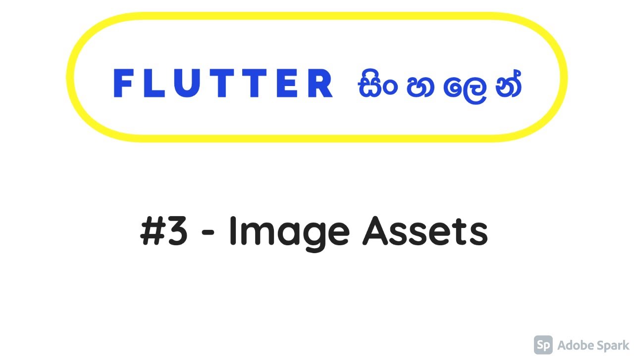 Flutter in Sinhala - Part 3 - Image Assets