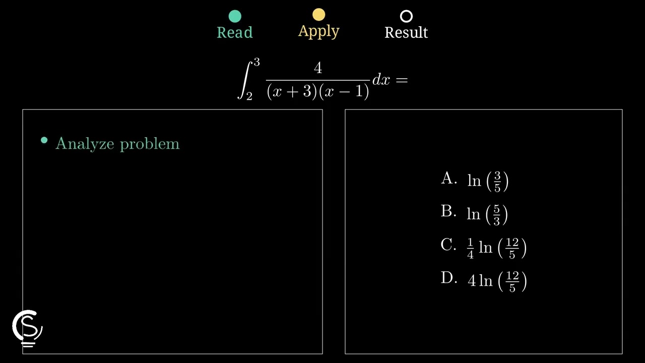 2025 AP Calc BC Question 21 - Partial Fraction Decomposition