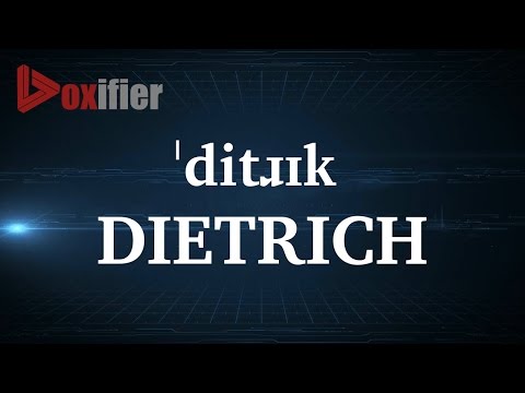 How to Pronunce Dietrich in English - Voxifier.com