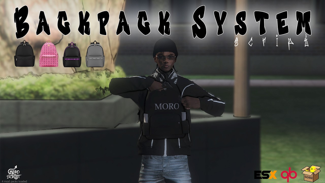 [FiveM] Advanced Backpack System (Qbcore /ESX)