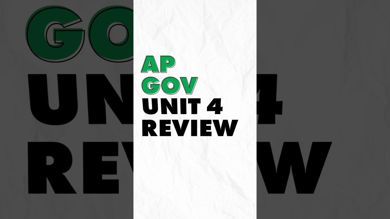 ONE MINUTE Review #apgov Unit 4