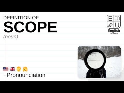 SCOPE meaning, definition & pronunciation | What is SCOPE? | How to say SCOPE