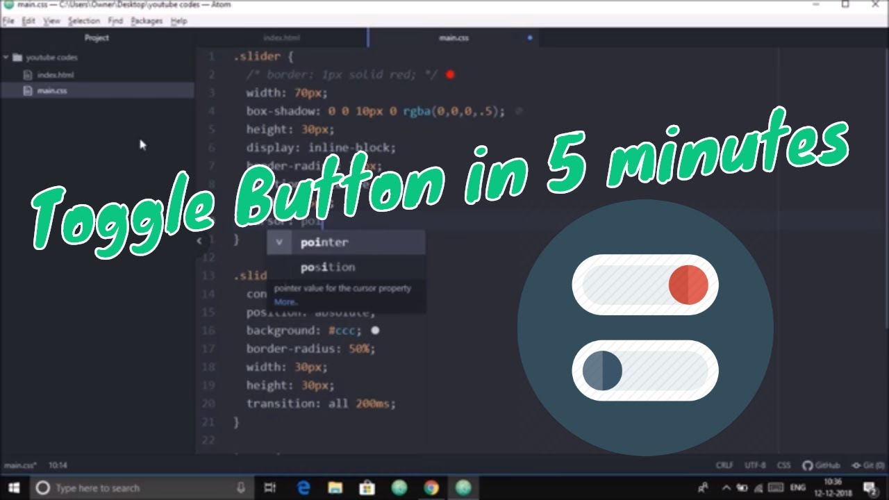 Toggle Button in 5 minutes | CSS Quickie