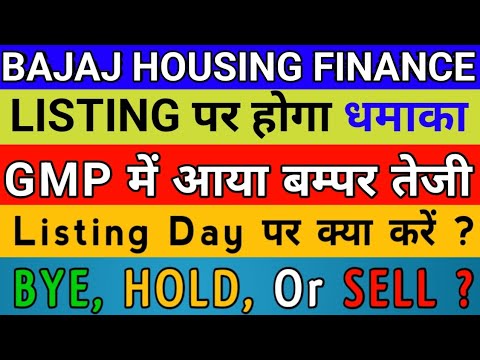 Bajaj Housing Finance IPO | Bajaj Housing Finance IPO listing Day Strategy | BUY-SELL Or HOLDA | GMP