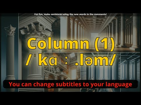 Column meaning (1) with 5 examples