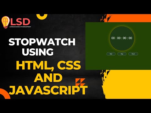 Step-by-Step Tutorial How to Build Stopwatch with HTML CSS JavaScript ...