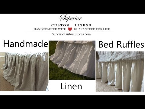 Linen Dust Ruffles, Linen Bed Skirt, Handmade by Superior Custom Linens