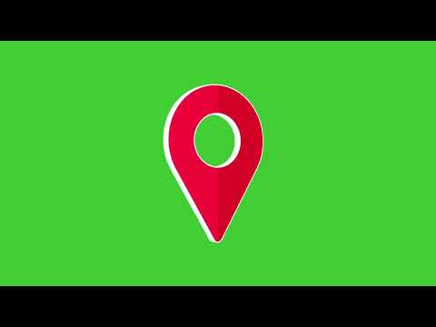 Red Location 3D Pin Rotating Icon on Green Screen Background | HD | FREE DOWNLOAD
