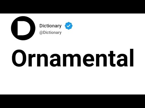 Ornamental Meaning In English