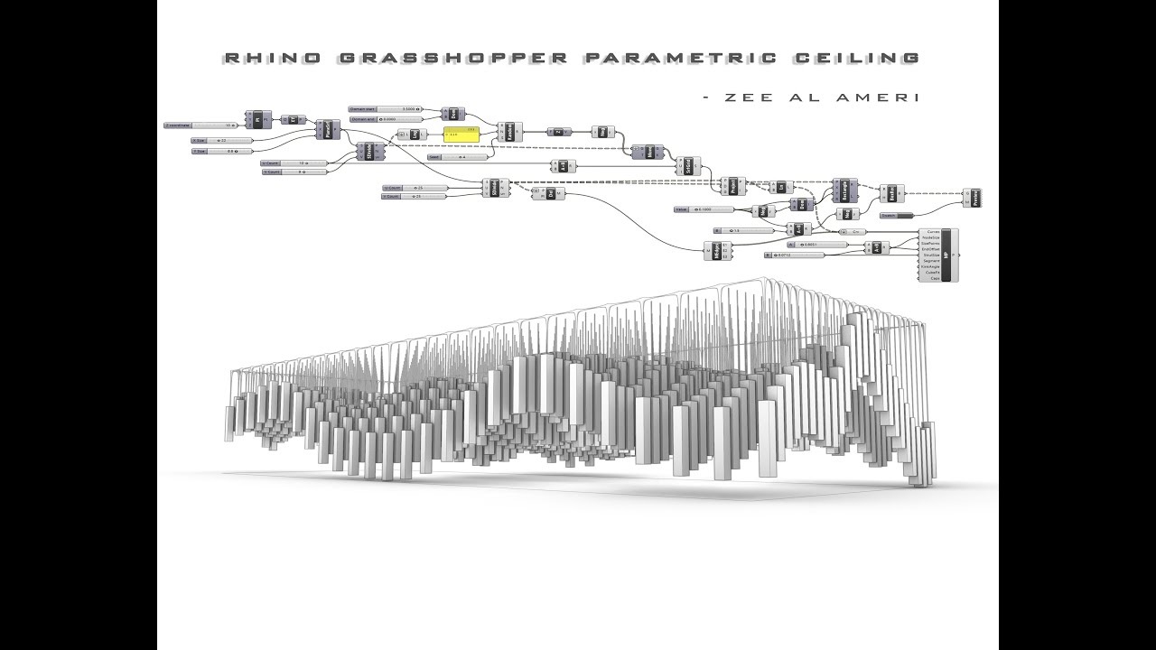 RHINO GRASSHOPPER PARAMETRIC CEILING.