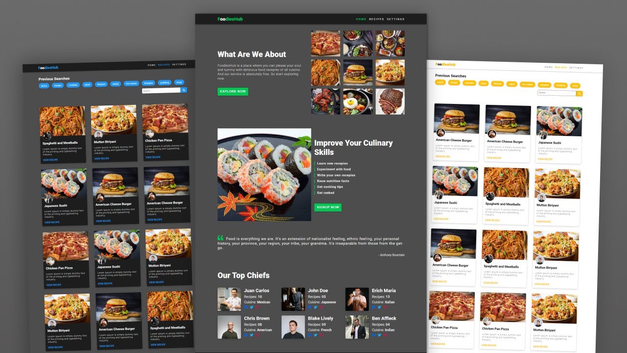 React JS Recipe APP Project Tutorial | 10 Responsive Design