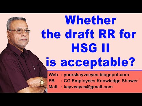 Whether the draft RR for HSG II is acceptable?