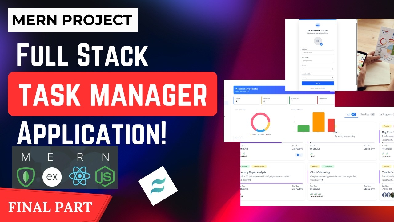 Build a Full Stack MERN Task Manager + Admin Panel | React, Node.js, MongoDB, Express | FINAL PART