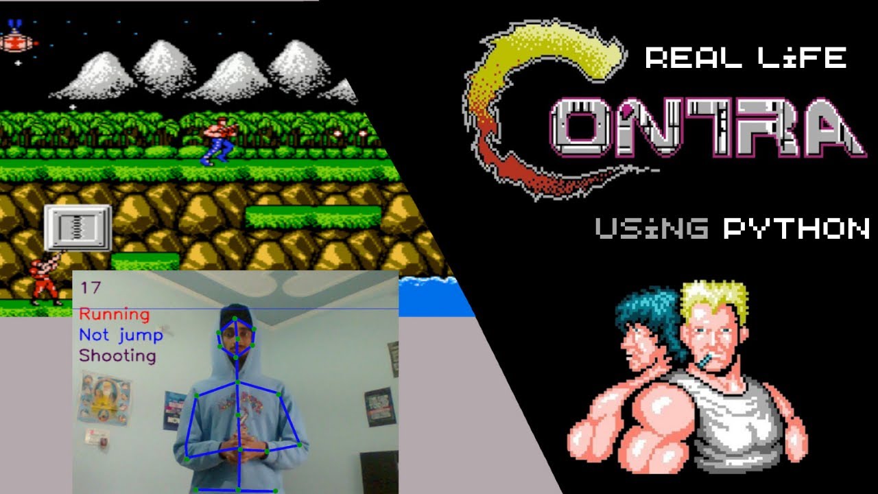 Real life contra | python project | mediapipe project | game using python