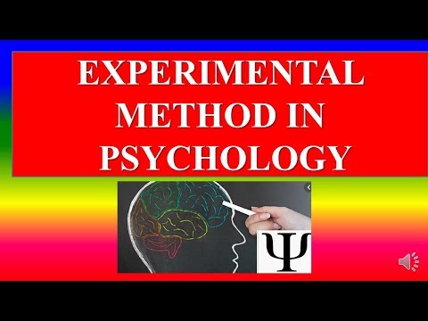 EXPERIMENTAL METHOD IN PSYCHOLOGY - Speech