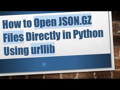 How to Open JSON.GZ Files Directly in Python Using urllib