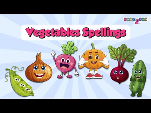Vegetables Spellings - 2 | Fun Vegetable Spelling Test | Learn with Rhymes I Organic vegetables