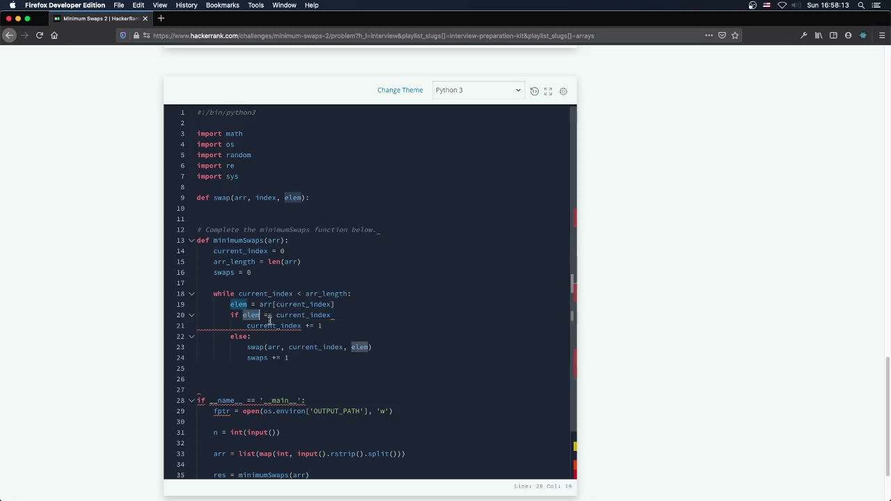 HackerRank: Minimum Swaps 2