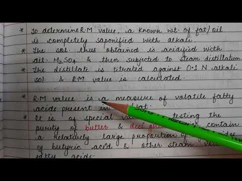 12. Analysis: 4)R.M.Value (Fats, Oils & Detergents) B.Sc.-II Organic Chemistry