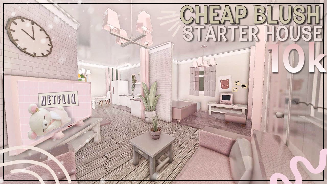 BLOXBURG: Cheap Blush Starter || House build 10k ♡