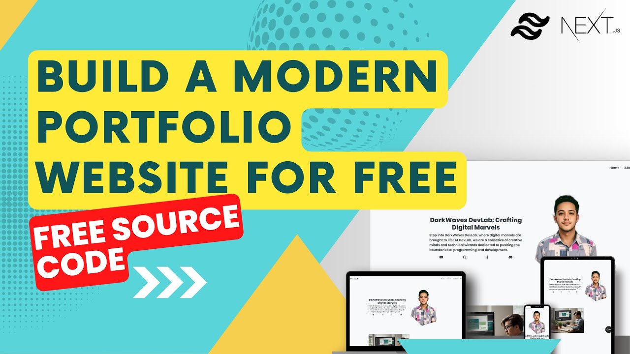 🚀 Free Modern Portfolio Website with Next.js & Tailwind CSS | Open-Source & Fully Responsive