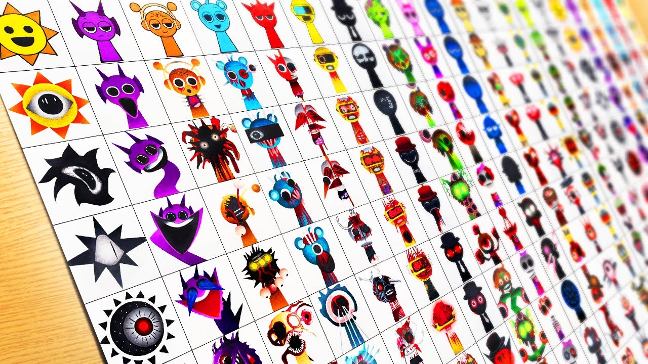 Drawing Incredibox Sprunki : Phase 1 to Phase 19 [All Characters] New Updated Phase / Sprunki Mix