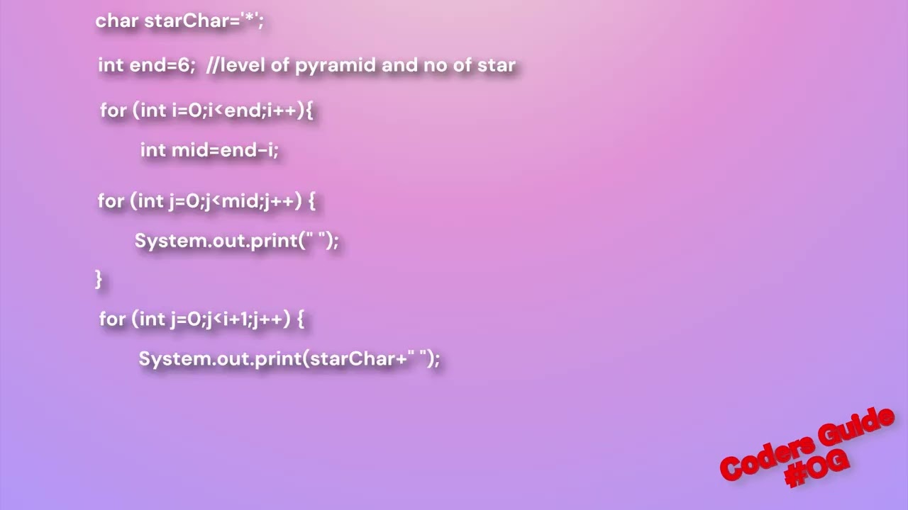 Print Pyramid Star Pattern in Java| Java programming | Pyramid Pattern #shorts