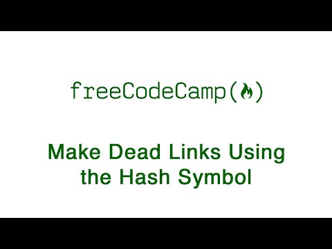 freecodecamp/Basic HTML and HTML5: Make Dead Links Using the Hash Symbol