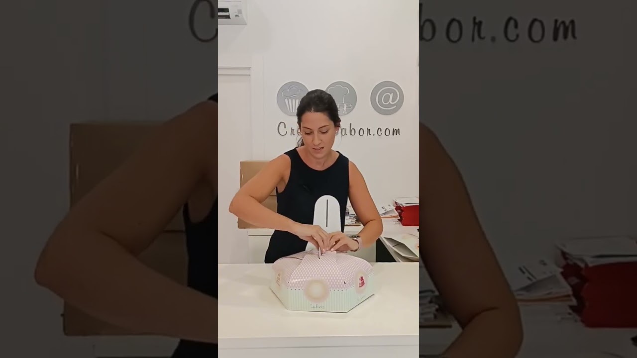 ✨ Caja Hexagonal para Tartas y Postres