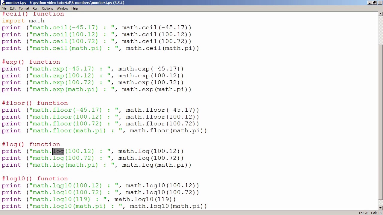 Python - Mathematical Functions
