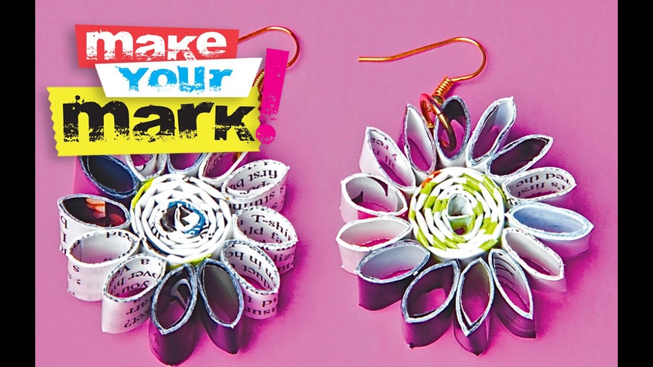 How to make recycled magazine page earrings: Fashion DIY