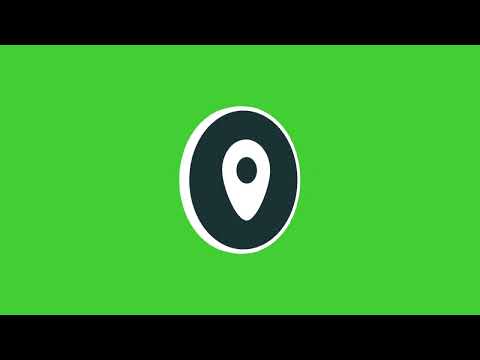 Gray & White Location 3D Pin Rotating Icon on Green Screen Background | HD | FREE DOWNLOAD