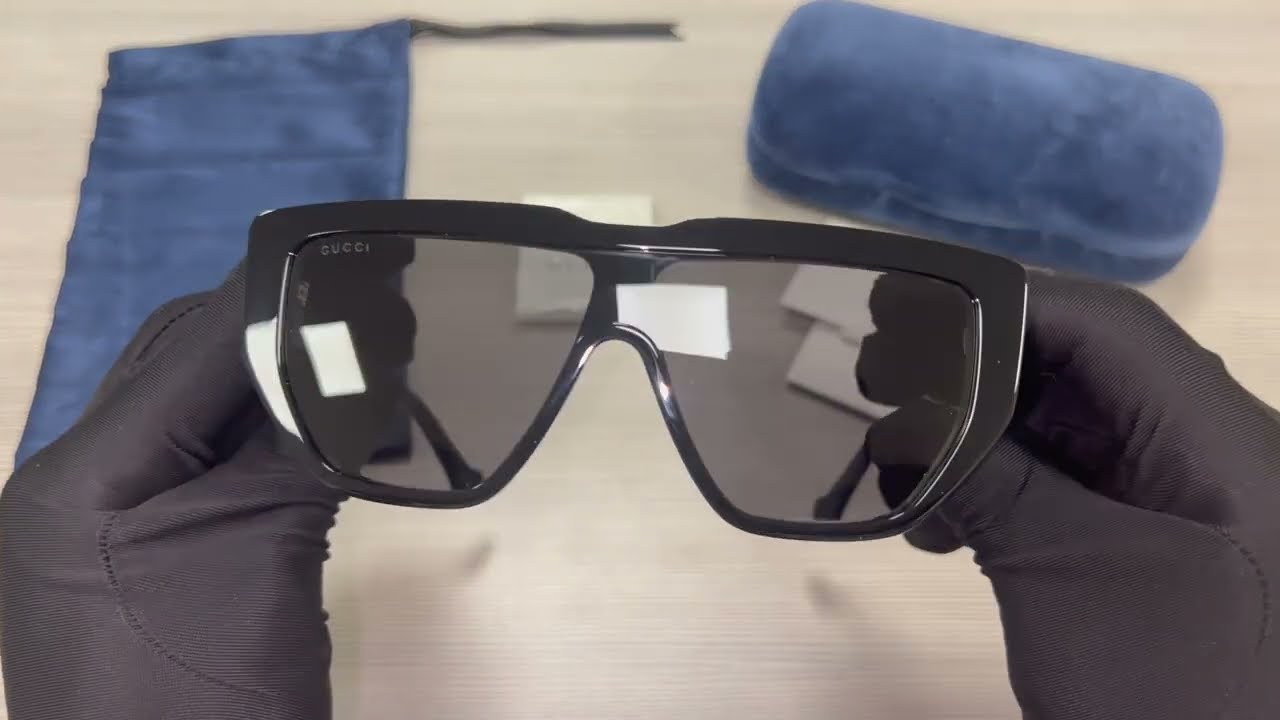 Gucci Sunglasses Model GG0997S (002) Black/Grey Square Shape 99mm