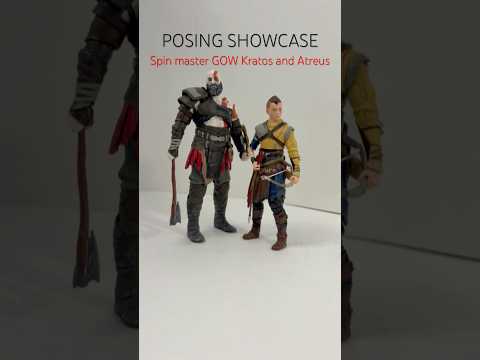 Spin master GOW Kratos and Atreus posing showcase #godofwar #youtubeshorts #shorts #kratos