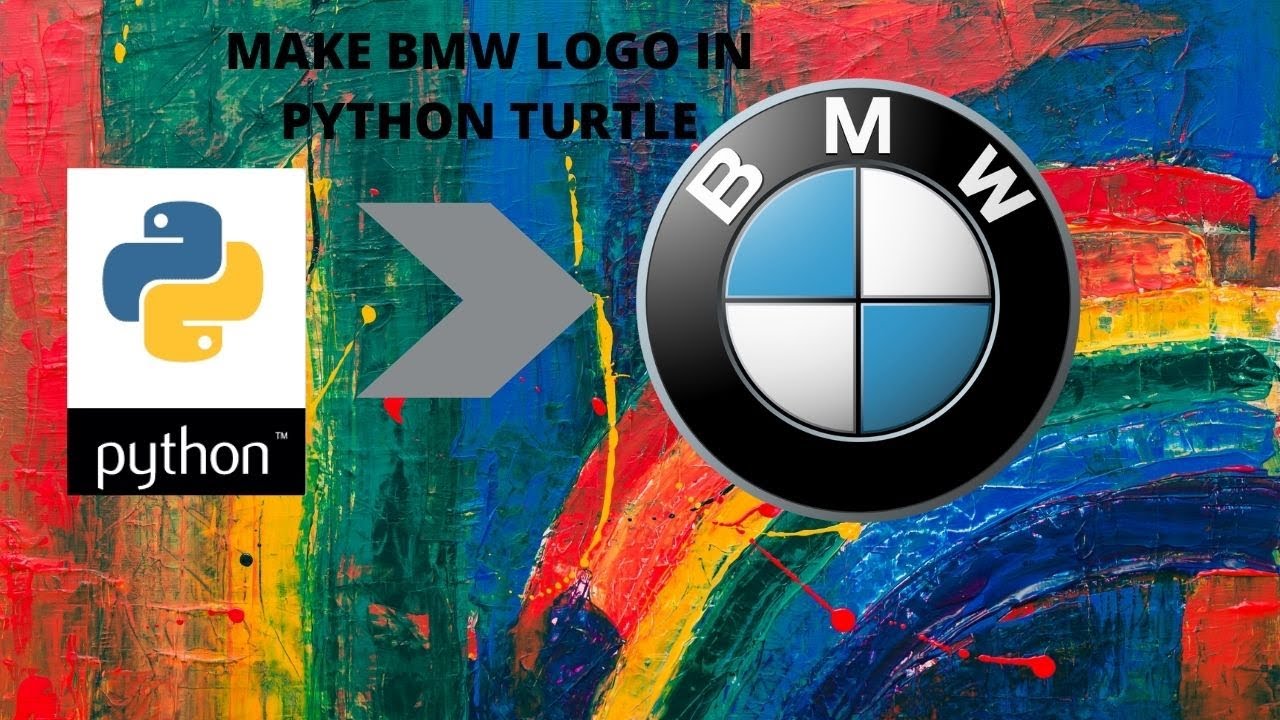 make real BMW logo in python turtle 🐢 graphics
