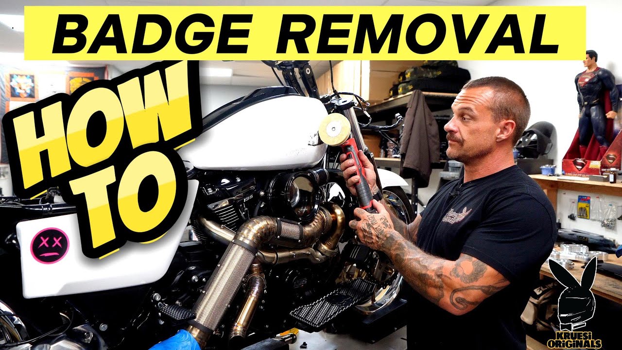 How to remove tank badges  from a Harley Davidson ￼BLD OFF E14